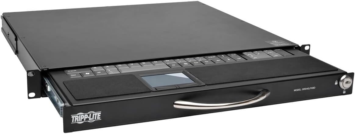 Tripp Lite Series SmartRack 1U Rack Mount Keyboard with KVM Cable Kit ...