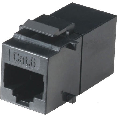 Black Box Cat.6 Coupler - Unhielded, Straight-Pin, Office Black | PcHybrid
