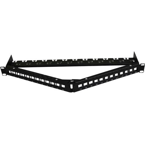 AddOn 19-inch 1U CAT6A 24-Port Angled Patch Panel with 180 Degree Keys ...