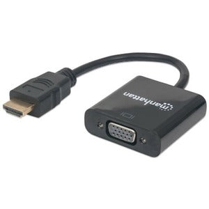 Manhattan HDMI Male to VGA Female Converter with Optional USB Micro-B ...