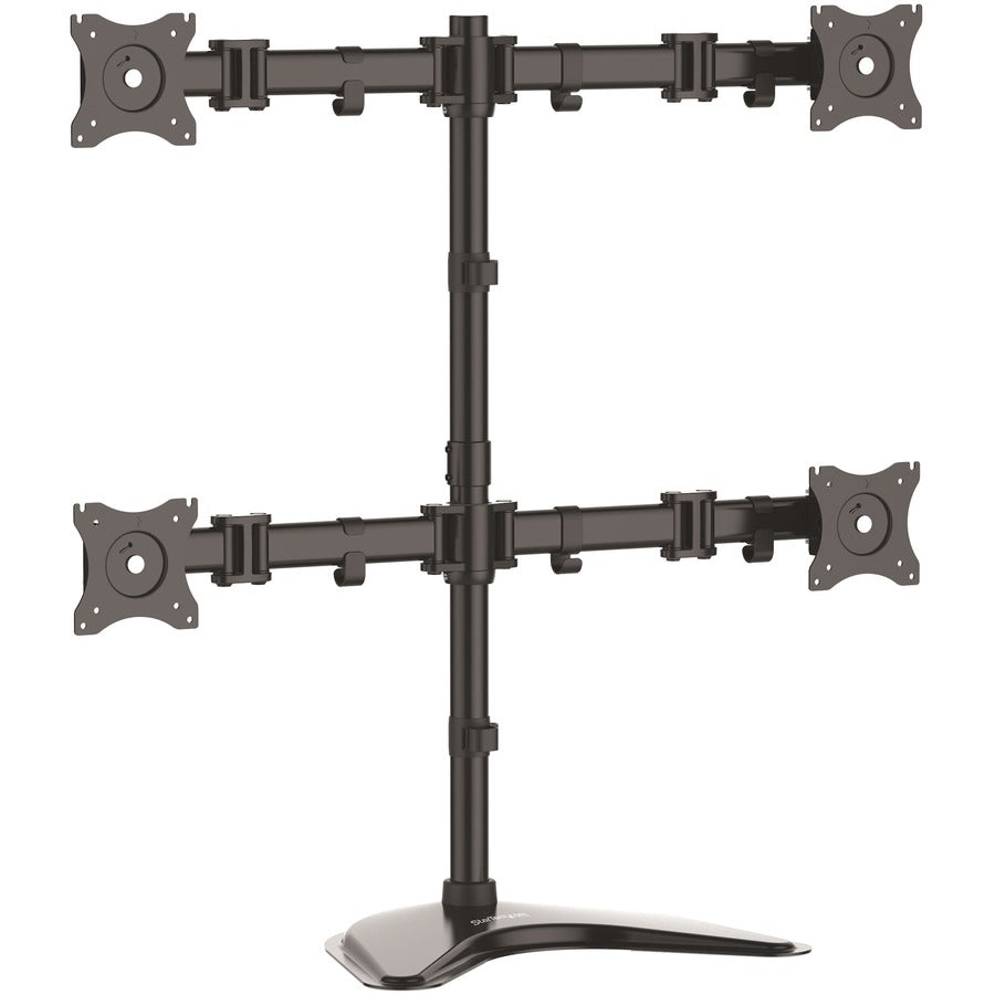StarTech.com Quad Monitor Stand, Crossbar, Steel, Monitors up to 27 ...