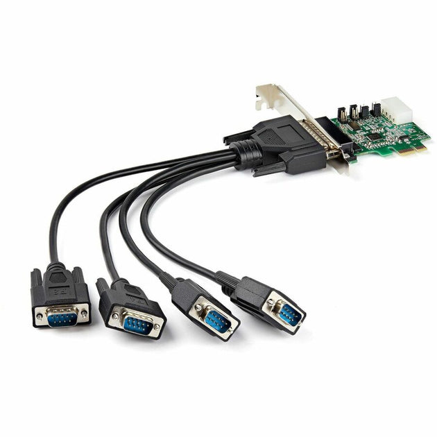 4 port PCI Express RS232 serial controller card w/16950 UART/ASIX AX99 ...