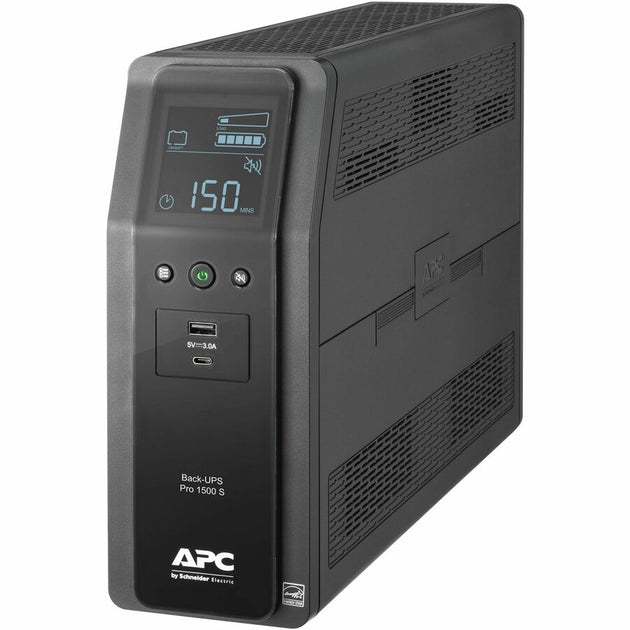 APC Back-UPS Pro, 1500VA/900W, Tower, 120V, 10x NEMA 5-15R outlets, AV ...