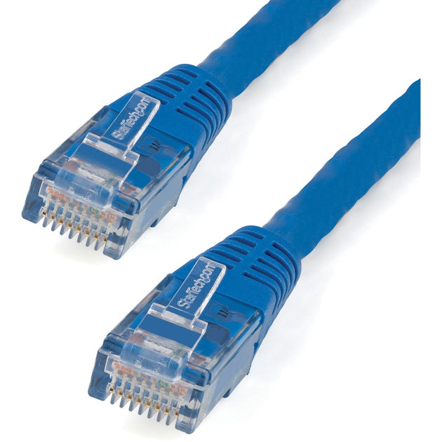 StarTech.com 15ft CAT6 Ethernet Cable - Blue Molded Gigabit - 100W PoE ...