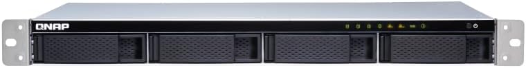 QNAP 4-bay 1U Short-Depth Rackmount NAS (8GB RAM version) with Builti ...