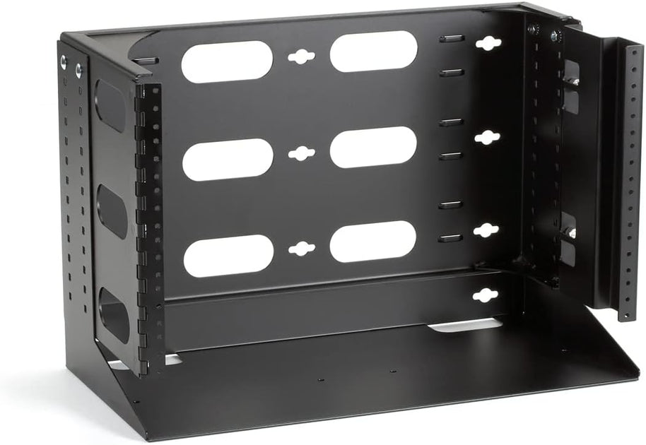 Black Box Wallmount Rack 12" with Swing Bracket and Adjustable Shelf ...