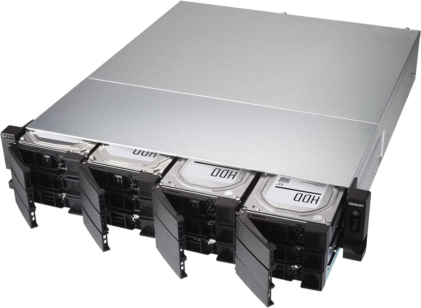 QNAP 2U 8-Bay short-depth rackmount NAS/iSCSI IP-SAN. AMD Ryzen V1500B ...