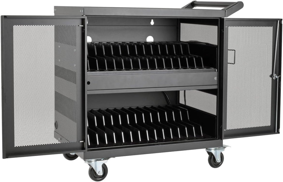 32-Device USB Charging Station Cart with Sync for iPad and Android Tab ...