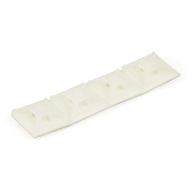 Mounts cable ties to wall/ceiling - Works with 0.13in wide ties - Adhe ...