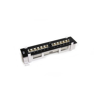 StarTech.com 1U 12 Port Wall Mount Cat5e 110 Patch Panel - 45 Degree ...