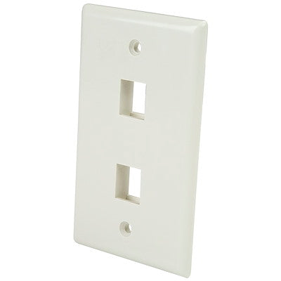StarTech.com Dual Outlet RJ45 Universal Wall Plate White | PcHybrid