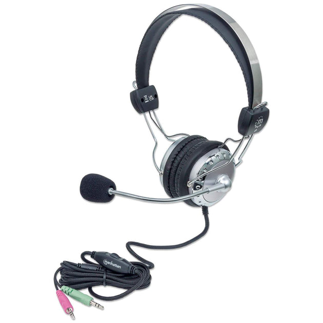 Manhattan Stereo Over-Ear Headset (3.5mm), Microphone Boom (padded), A ...